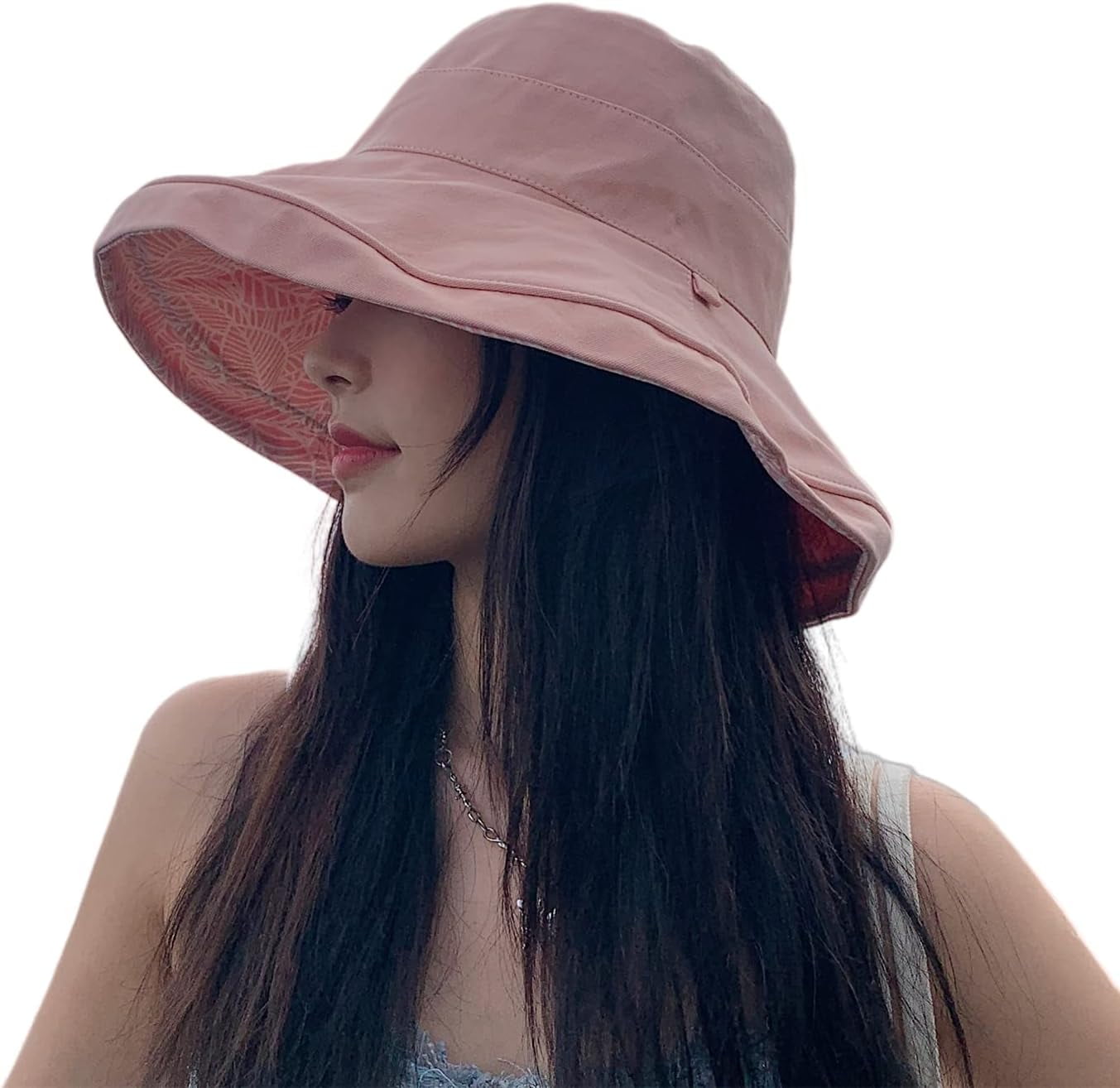 Women's Packable Reversible Bucket Hat UV Sun Protection Wide Brim ...