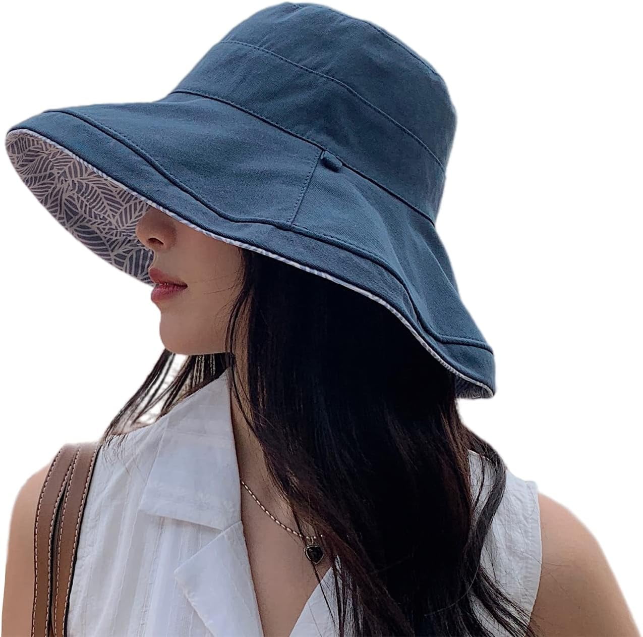 Women's Packable Reversible Bucket Hat UV Sun Protection Wide Brim Summer Beach Cap - Walmart.com