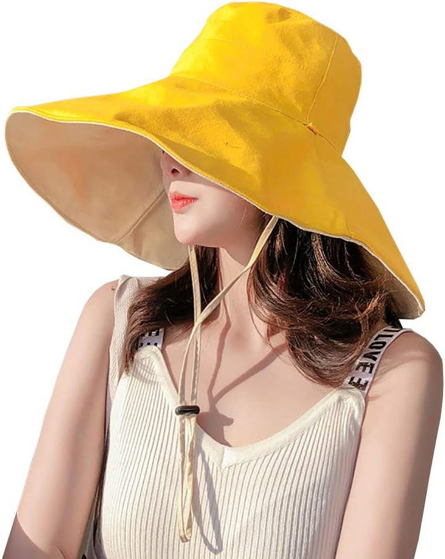 Women's Packable Reversible Bucket Hat UV Sun Protection Wide Brim ...