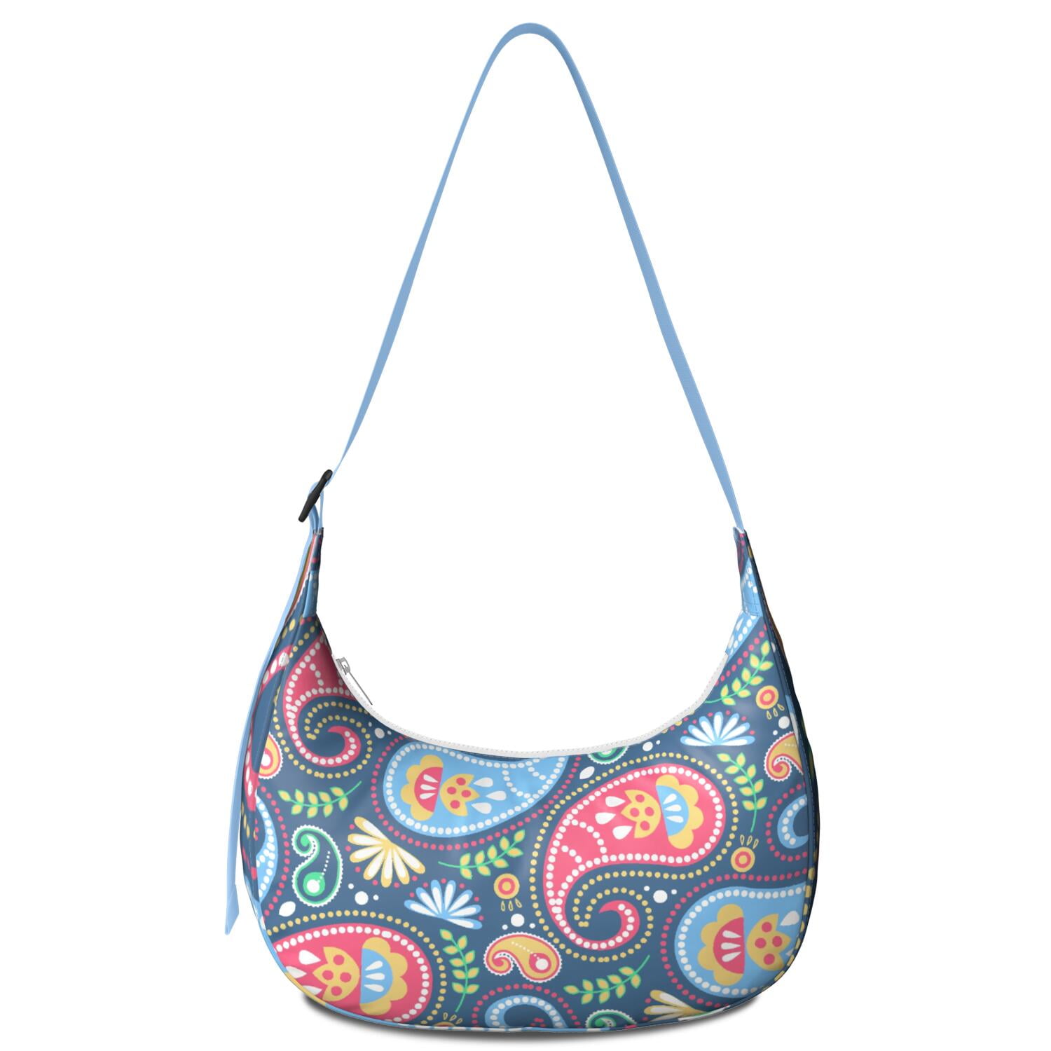 Women’s Paisley Design Shoulder Bag – Bohemian Vintage Ethnic Floral ...