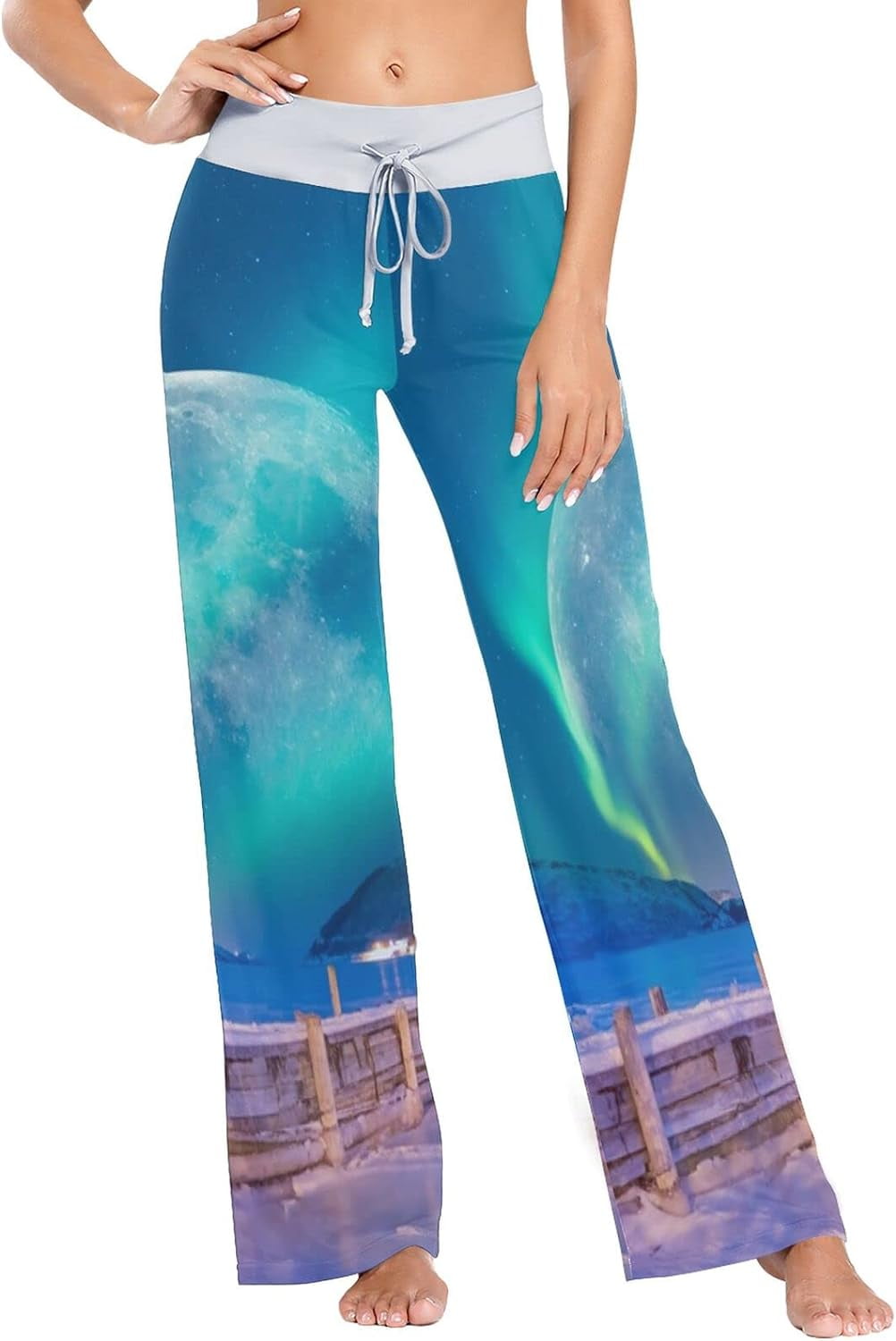 Women's Pajama Pants Aurora Sky - Northern Lights Comfy Stretch Sleepwear Essentials womens ...