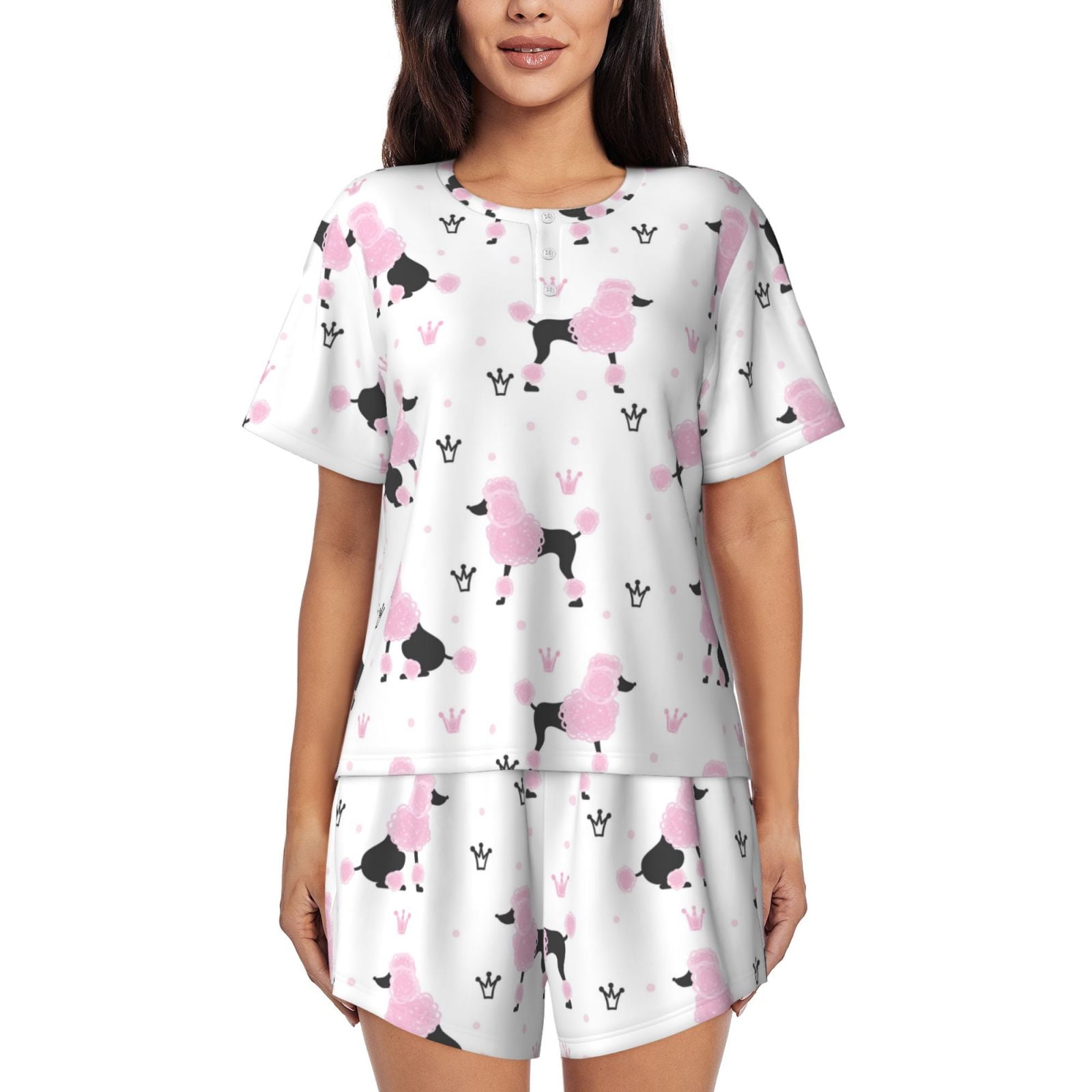 Women's Pajama Sets - Poodle Dog Puppy No.1021 Summer Pajamas for Women ...
