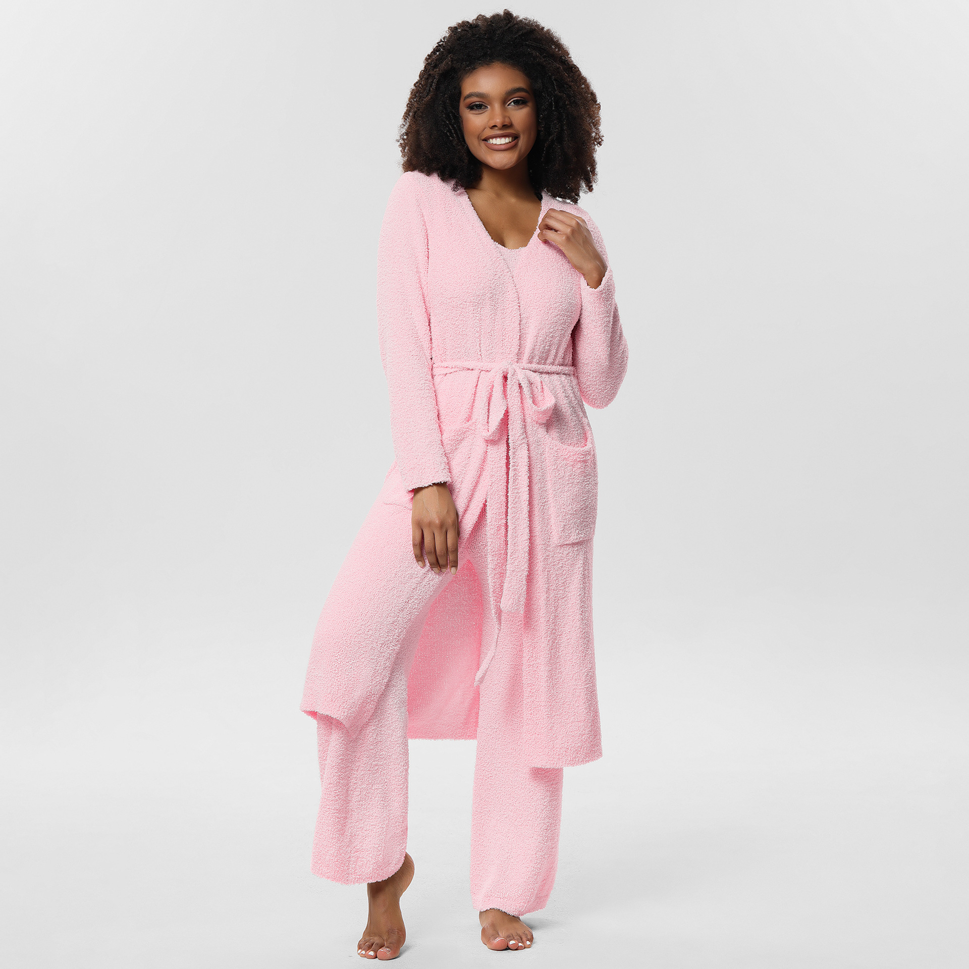 HHH Women's Pajamas Autumn and Winter Confinement Clothing Three-Piece ...