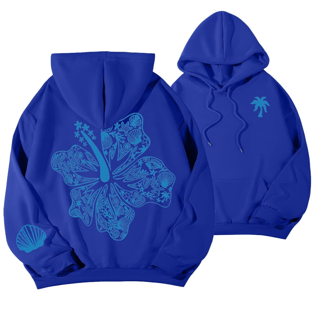 Women's Palm Bubble Super Large Hoodie, Teenage Girls' College Style ...