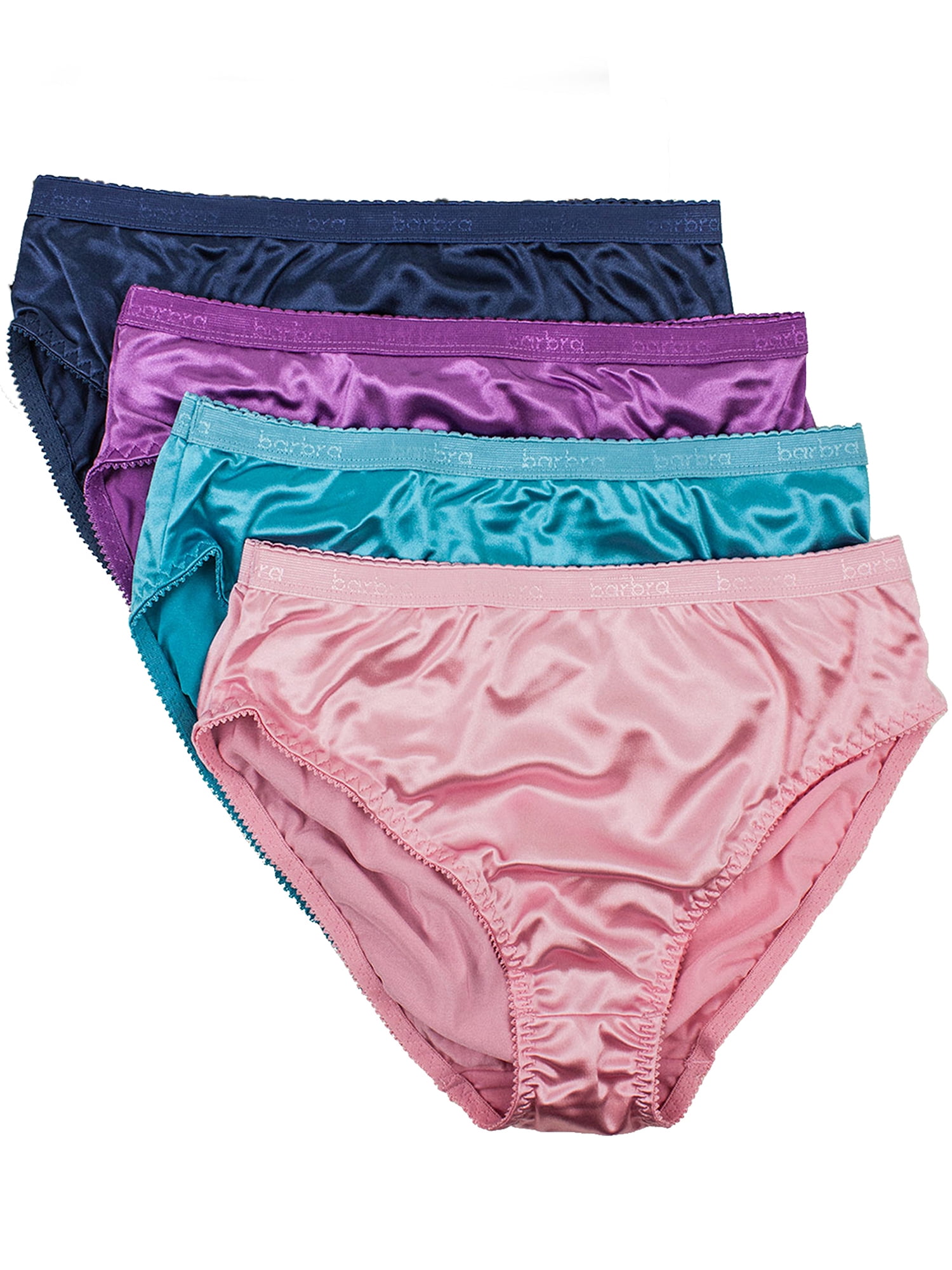 Women's Panties Silky Sexy Satin Bikini Small to Plus Sizes Multi-Pack ...