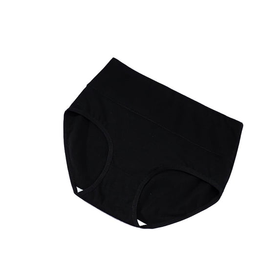 Women's Panties Soft Breathable Underwear High Waist Solid Color Briefs ...