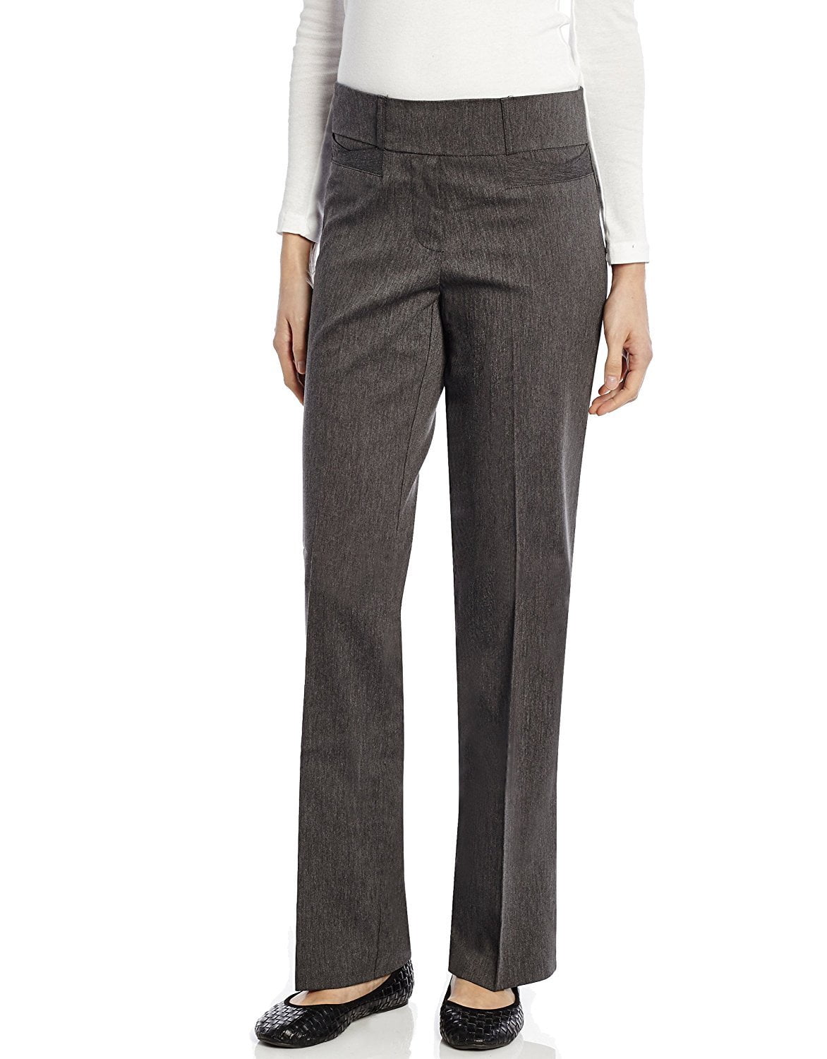 Women's Pants Stretchable Slight Boot Cut Comfort Pants Pull On (Size 4 ...