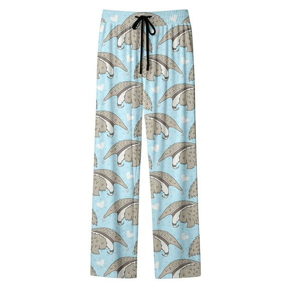 Women's Pants with All Over Print High Elastic Waist Straight Leg Pants ...