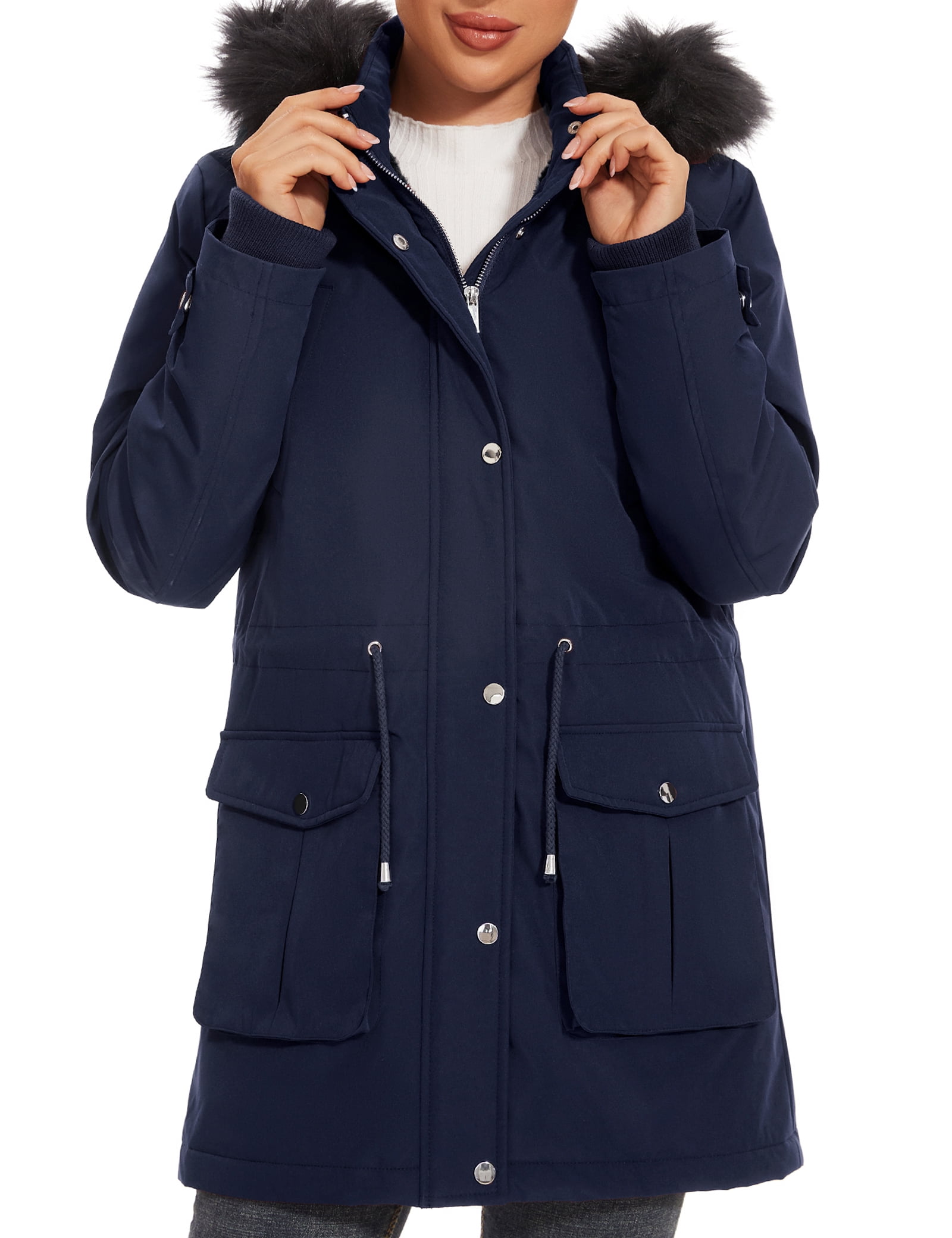 Women's Weatherproof, Waterproof Parka Coat, Warm Hooded Jacket with ...