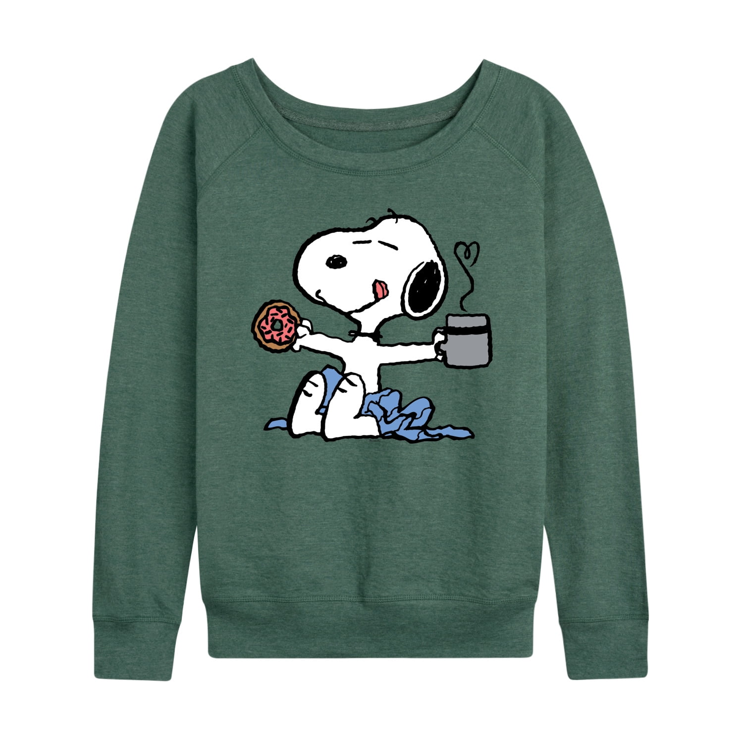 Peanuts - Donut Coffee Snoopy - Women's French Terry Long Sleeve ...