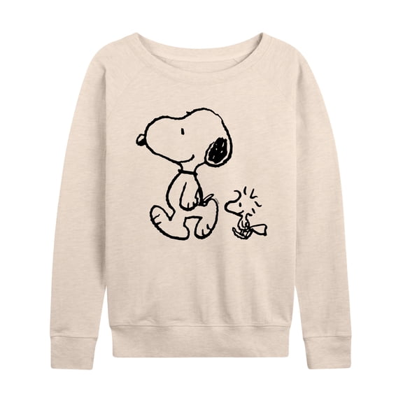 Peanuts - Donut Coffee Snoopy - Women's French Terry Long Sleeve ...