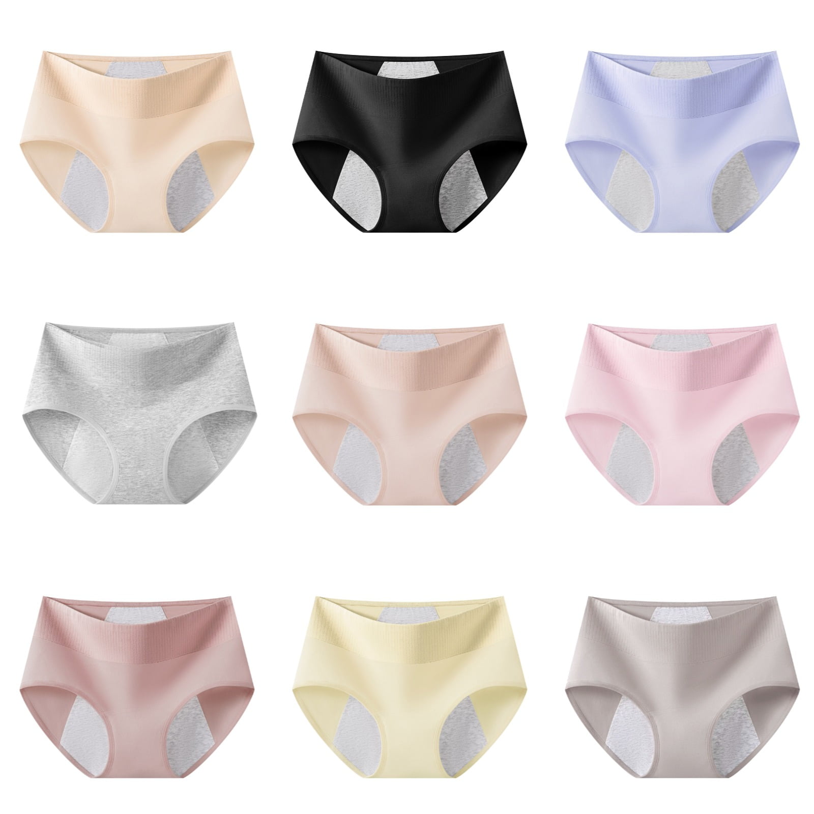 Women's Period Underwear 4 Layer Leakproof Briefs Light Flow Comfortable Menstrual Panties 9 ...