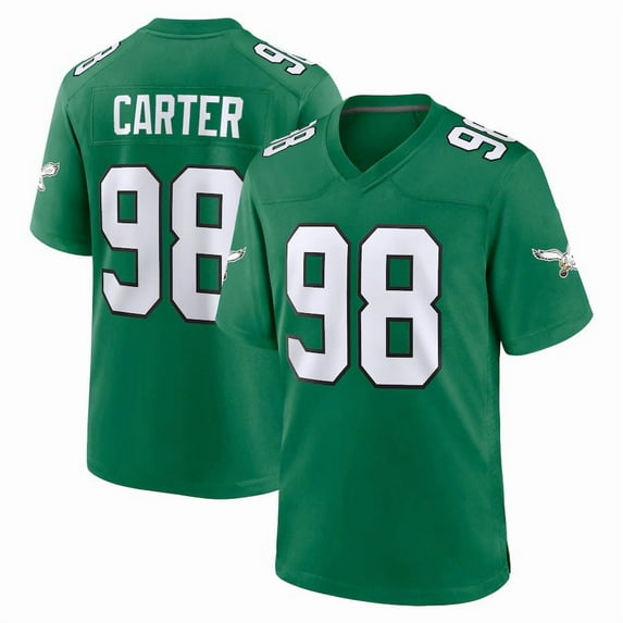 Women's Philadelphia Carter 98 Kelly Green Sports Player Game Stitched ...