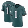 Women's Philadelphia Hurts 1 Green Sports Player Game Stitched Name ...
