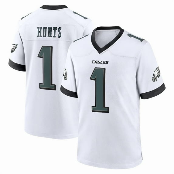Women's Philadelphia Hurts 1 White Sports Player Game Stitched Name ...