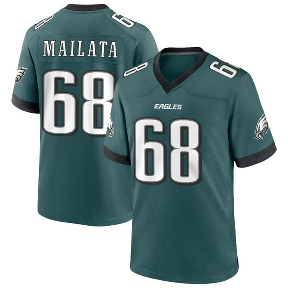 Women's Philadelphia Mailata 68 Green Sports Player Game Stitched Name ...
