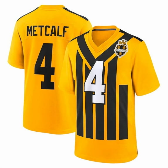 Women's Pittsburgh Metcalf 4 Gold Sports Player Game Stitched Name ...