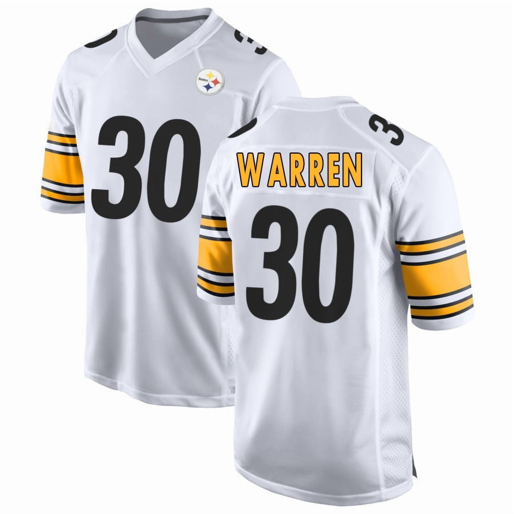 Women's Pittsburgh Warren 30 White Sports Player Game Stitched Name ...