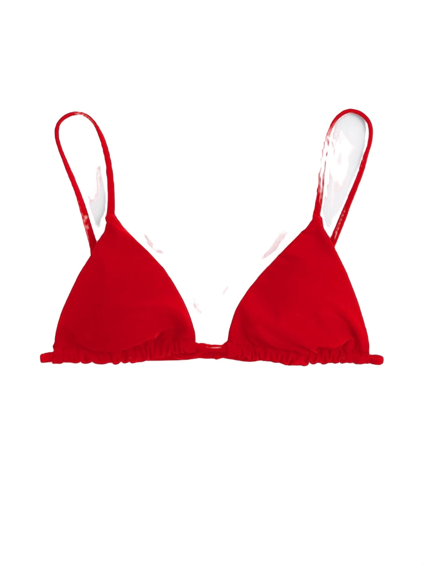 Women's Plain Spaghetti Strap Red Bikini Tops M Swim Suit - Walmart.com