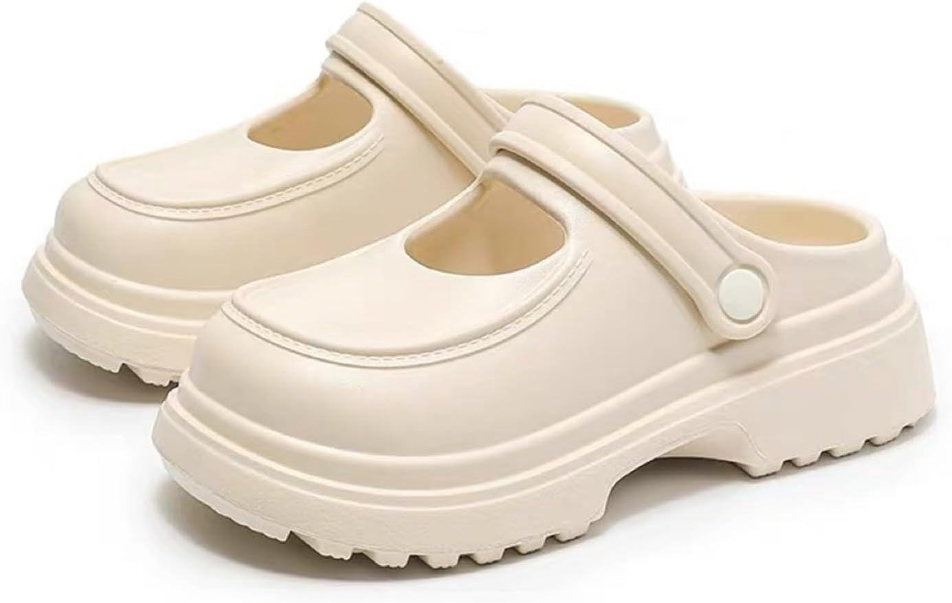 Women's Platform Clogs Garden Shoes Waterproof Beach Pool Sandals ...