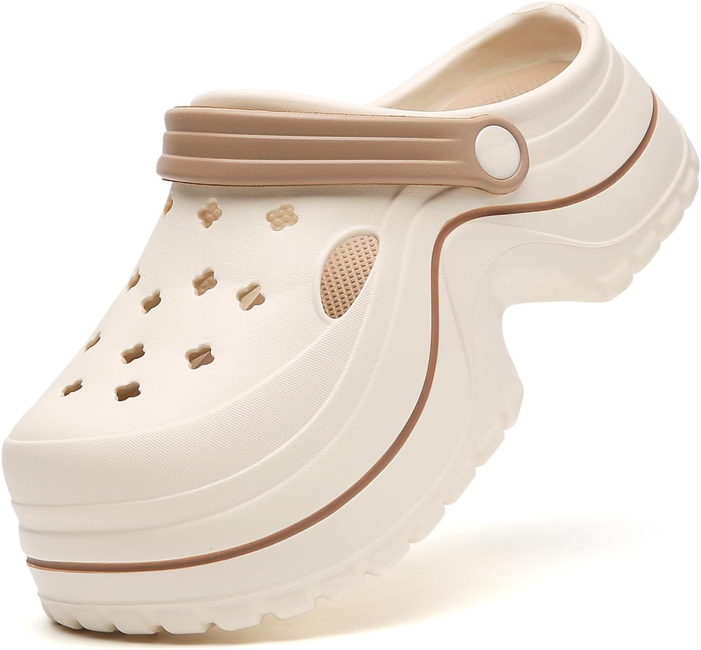 Women's Platform Clogs Gardener Shoes 2.5 Inches Heeled Mules Clog Slip ...