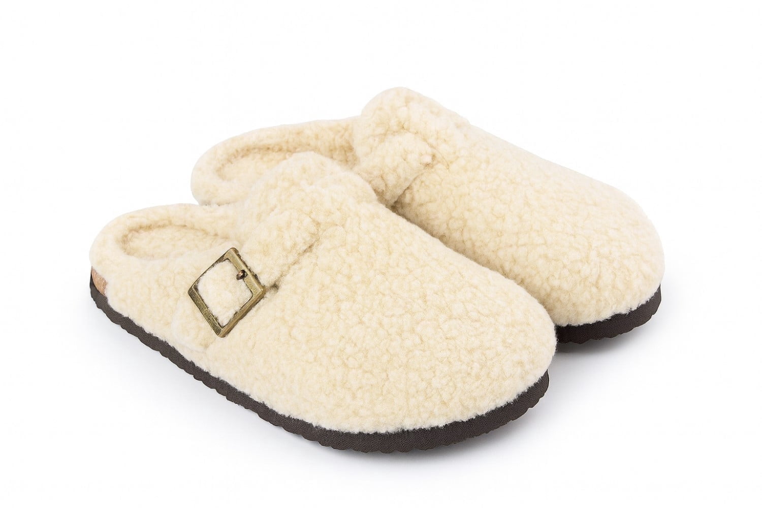 Women's Platform Clogs Sherpa Cover Mules Cork Footbed Winter Potato ...