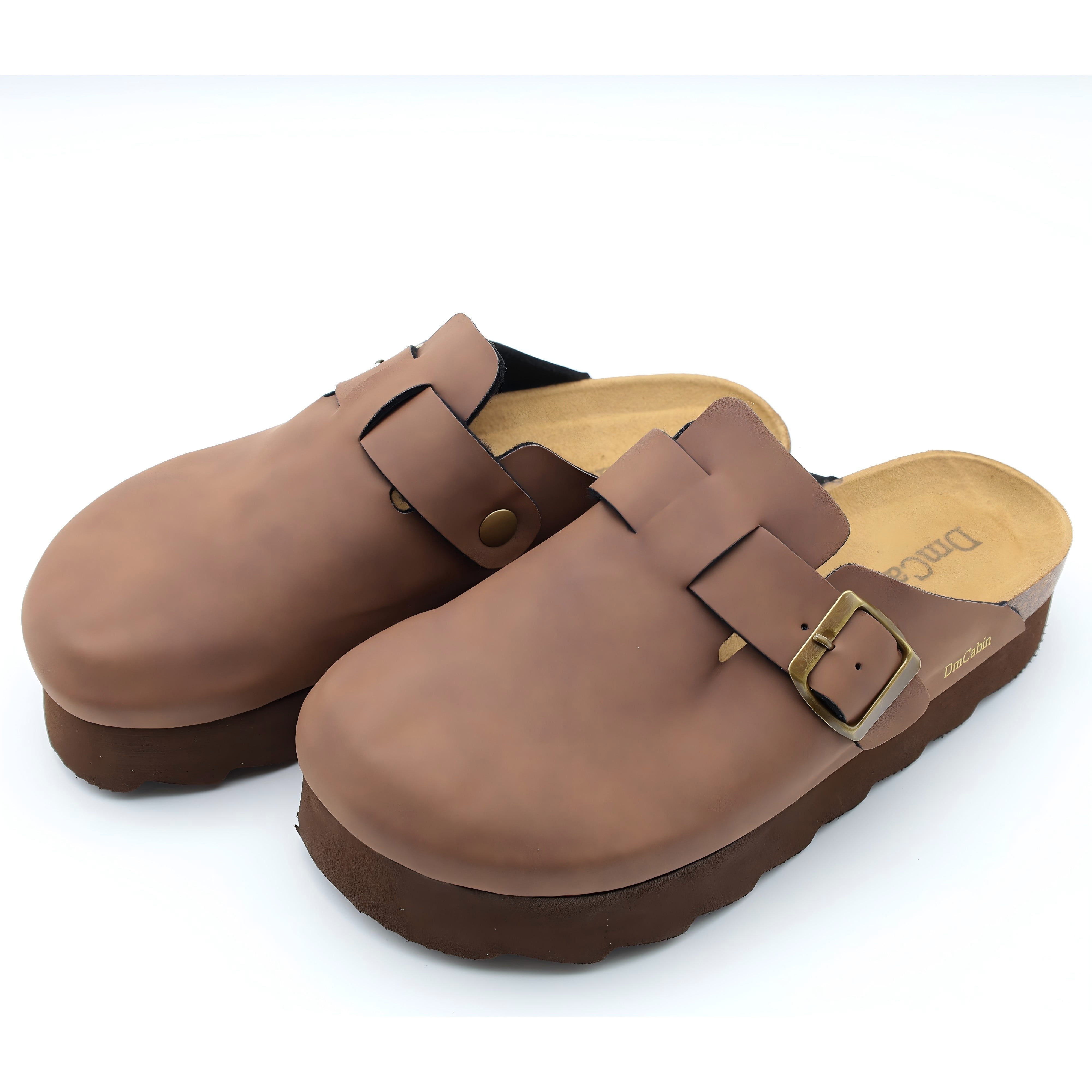 Women's Platform Clogs Synthetic Cover Mules Cork Footbed Potato Shoes ...