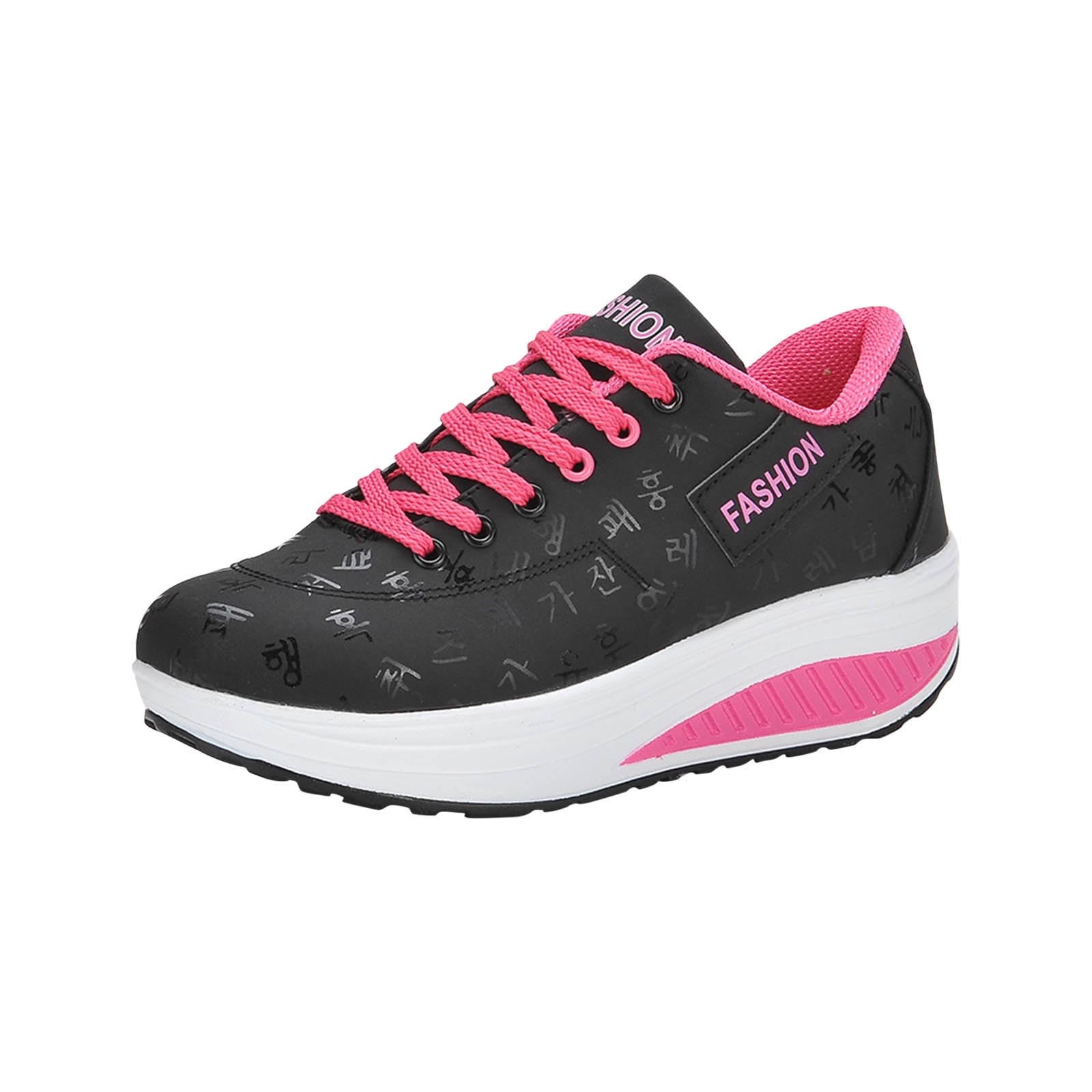 Women's Platform Sneakers Walking Shoes Breathable Comfortable Wedge ...