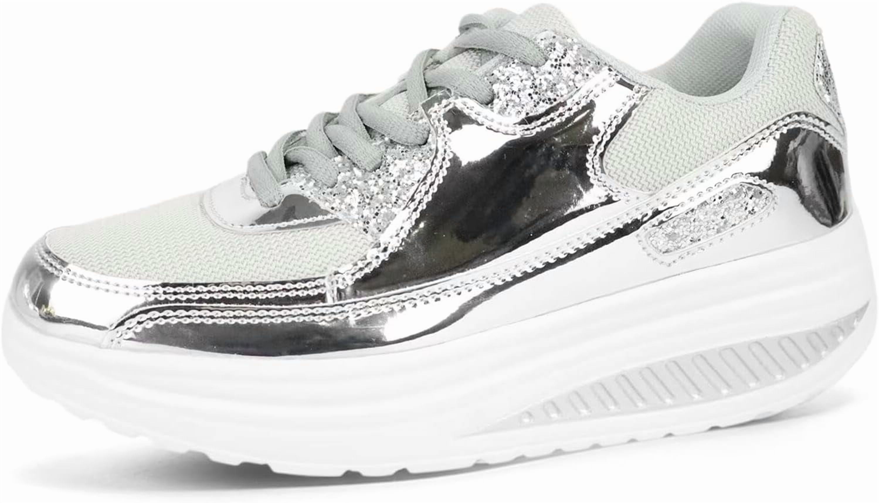 Women's Platform Walking Sneakers – 2-Inch Wedge with Rocker Bottom ...