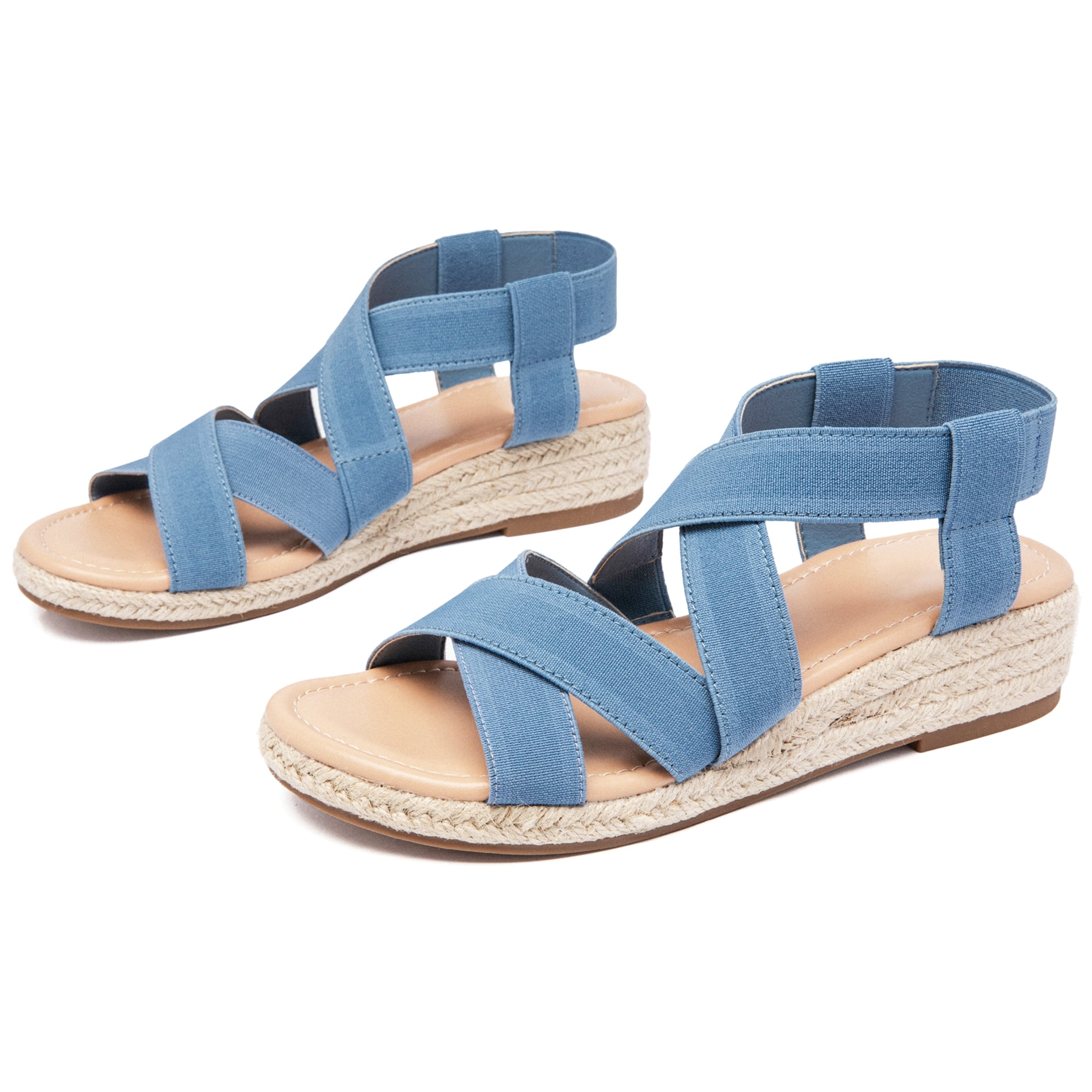 Women's Platform Wedge Heel Sandals - Comfortable Insole Lightweight ...