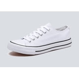 Women's Platform White Canvas Shoes - Comfort Lace-Up Fashion Sneakers ...
