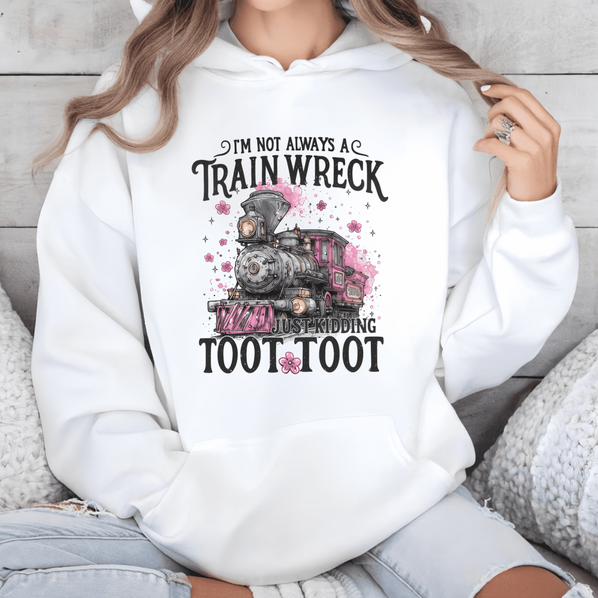 Women's Playful "I'm Not Always A Train Wreck - Just Kidding - Toot ...