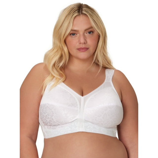 Women's Playtex 4693 18 Hour Original Comfort Strap Wirefree Bra (White 38H) - Walmart.com