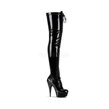 Women's Pleaser Delight 5000 Stripped Heels with Platform - Walmart.com