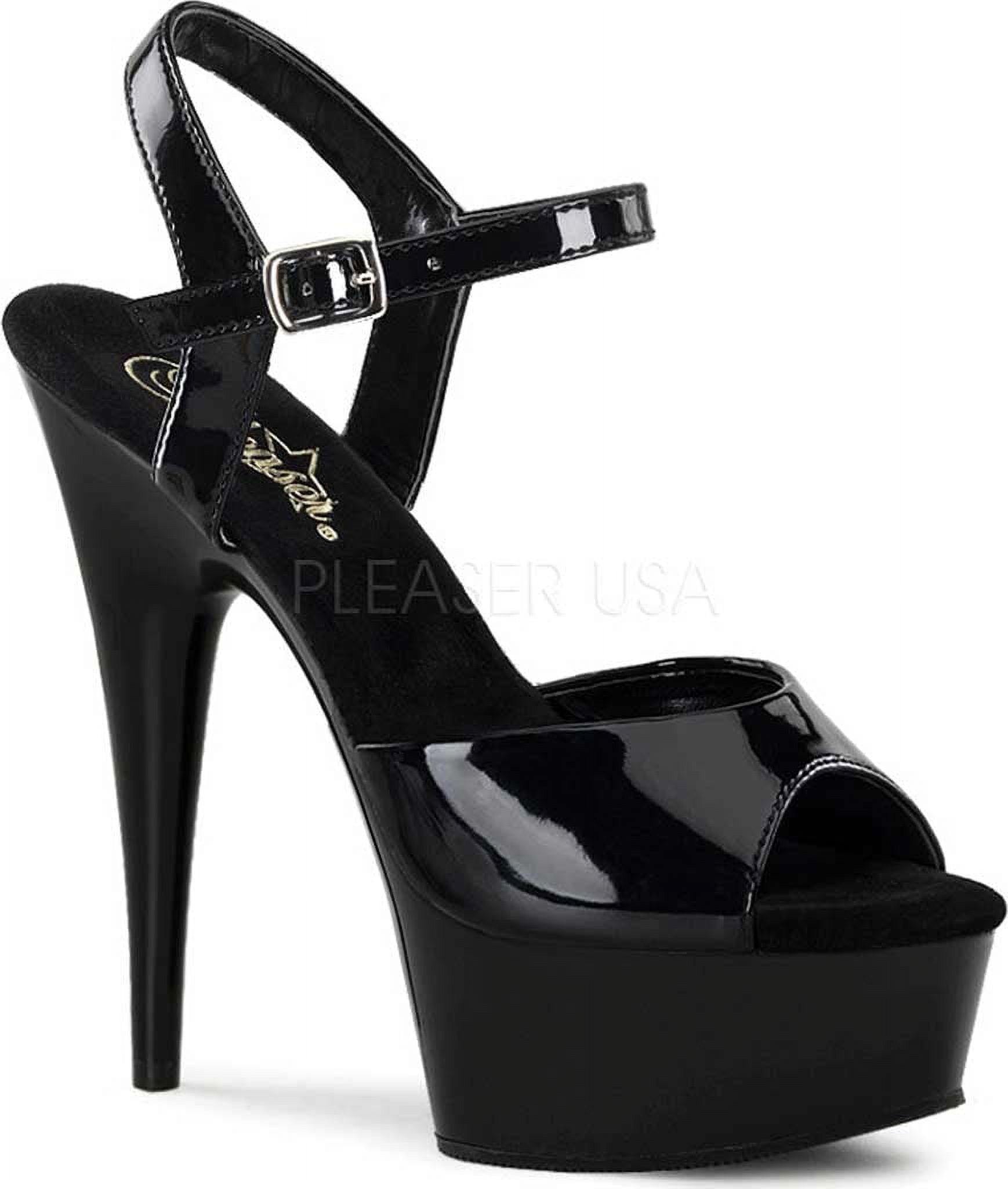 Pleaser Women's Delight 609 Heels Ankle Strap Sandal with Stiletto Heel ...