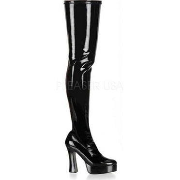 Women's Pleaser Delight 5000 Stripped Heels with Platform - Walmart.com