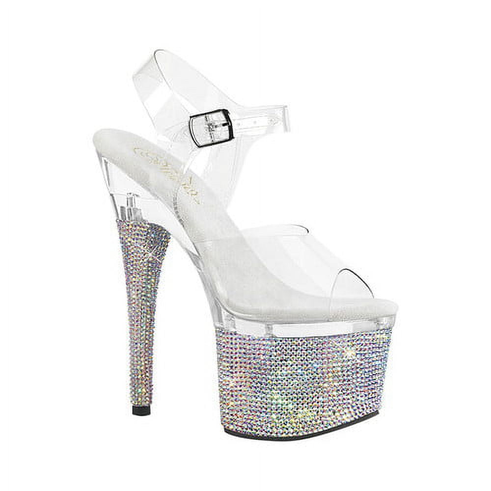 Women's Pleaser Esteem 708DM Quarter Strap Platform Sandal - Walmart.com