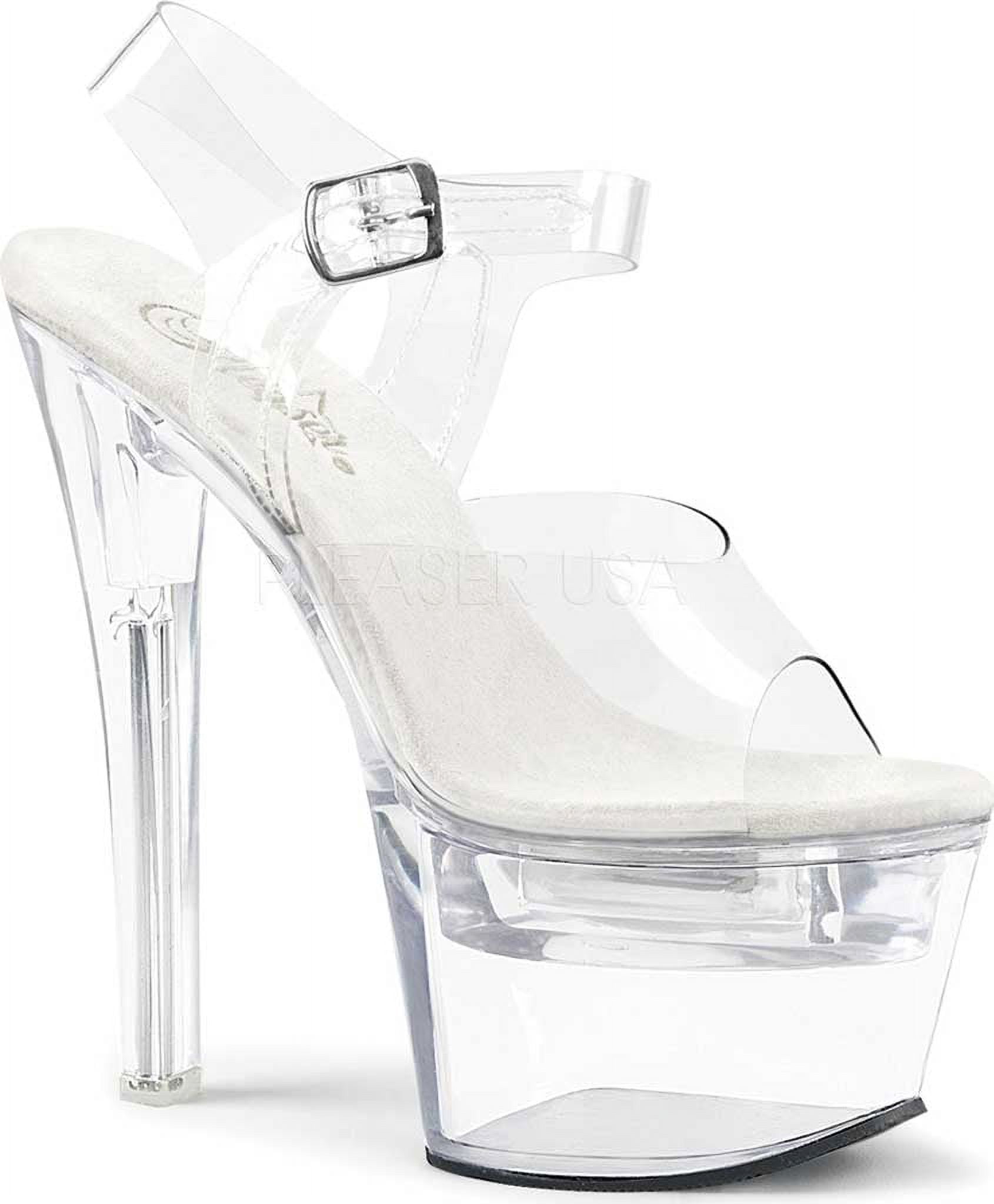 Pleaser Women's Flashdance 708 Platform LED-Illuminated Ankle-Strap ...