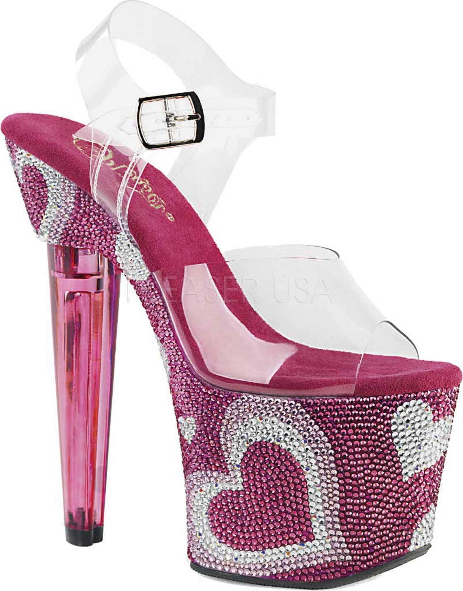 Women's Pleaser Lovesick 708HEART Heeled Sandal - Walmart.com