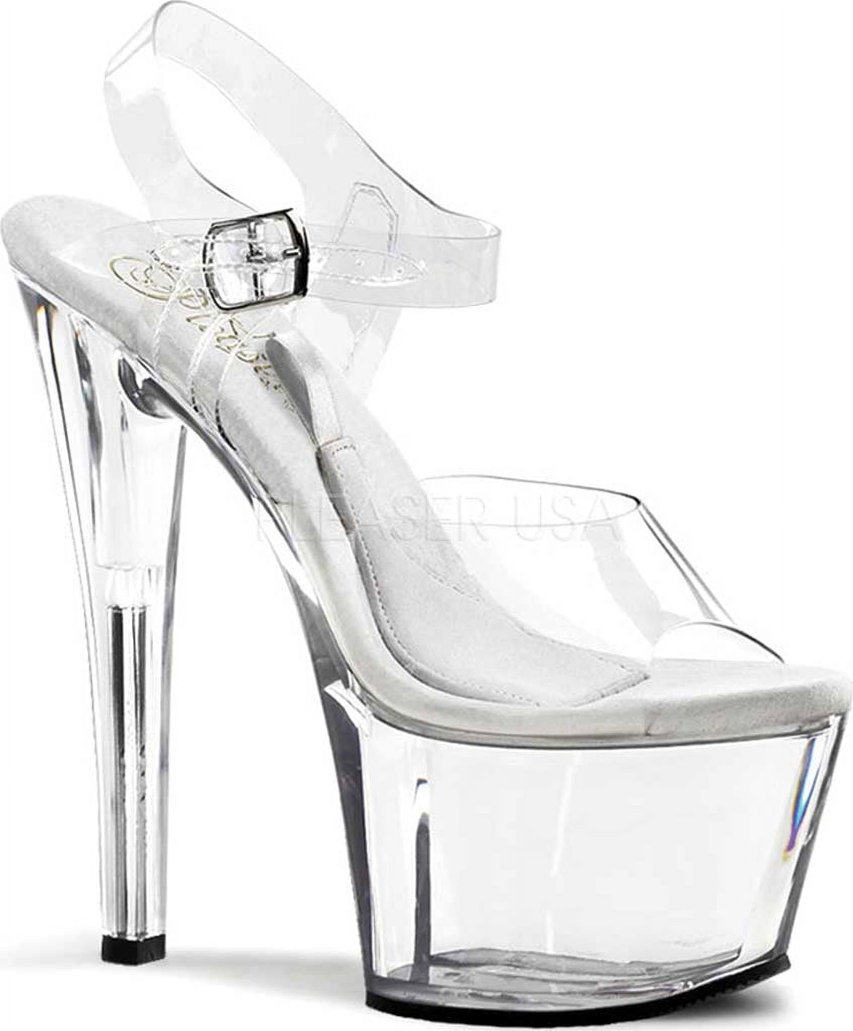 Women's Pleaser Treasure 708 High Heels with Platform and Ankle Strap ...