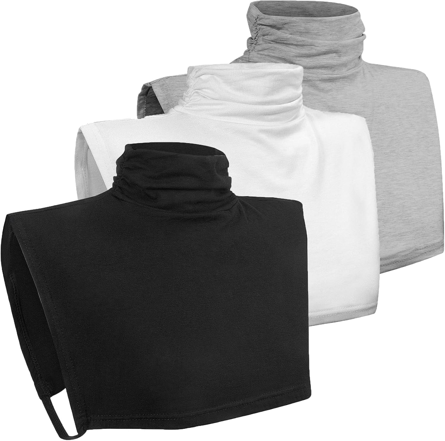 Women's Pleated Fake Turtleneck Dickies Detachable Collar Dickey Half ...