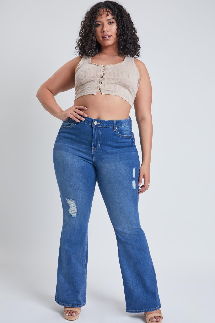 Women's Plus Essential Flare Jeans - Sale - Walmart.com
