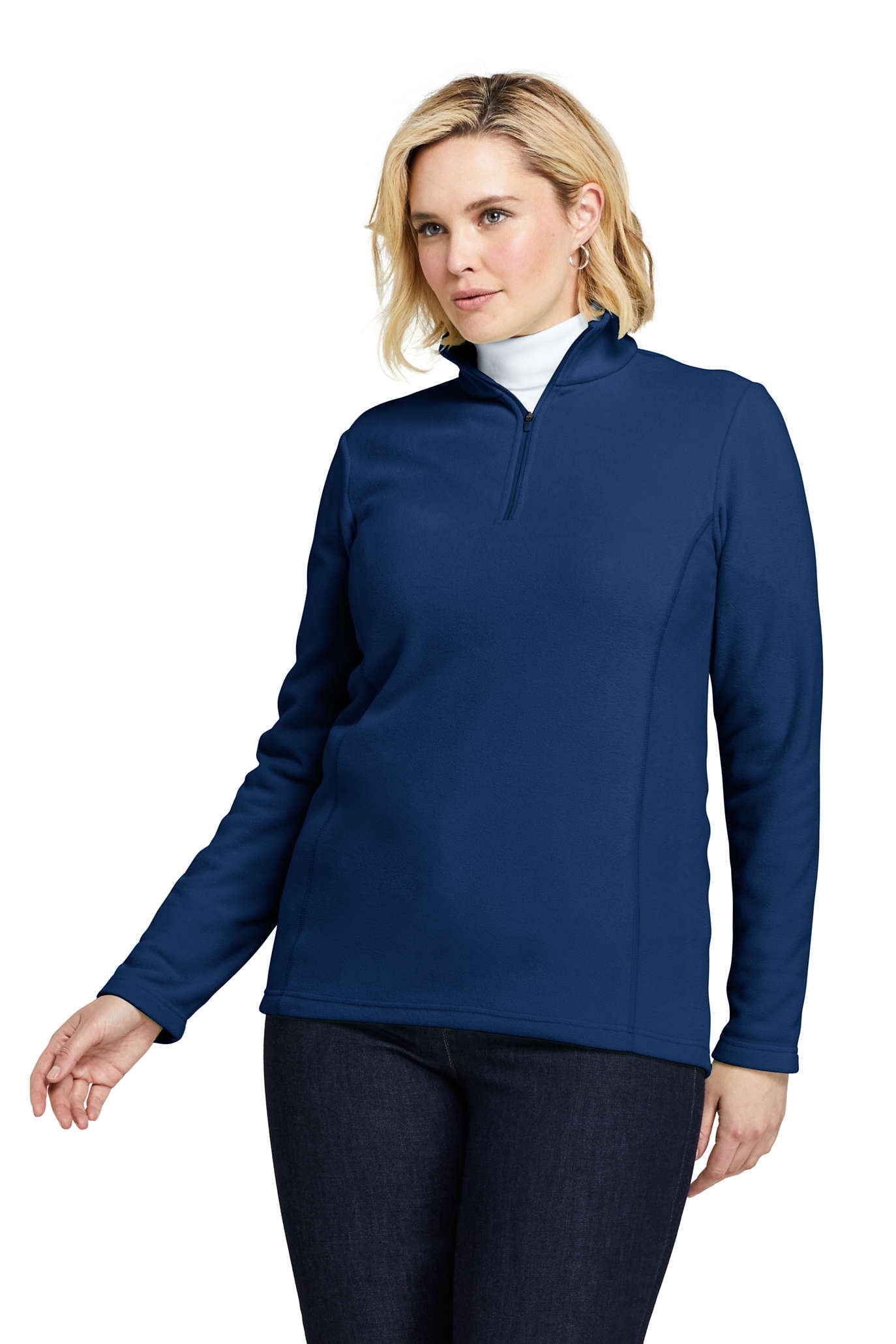 Women's Plus Fleece Quarter Zip Pullover - Walmart.com