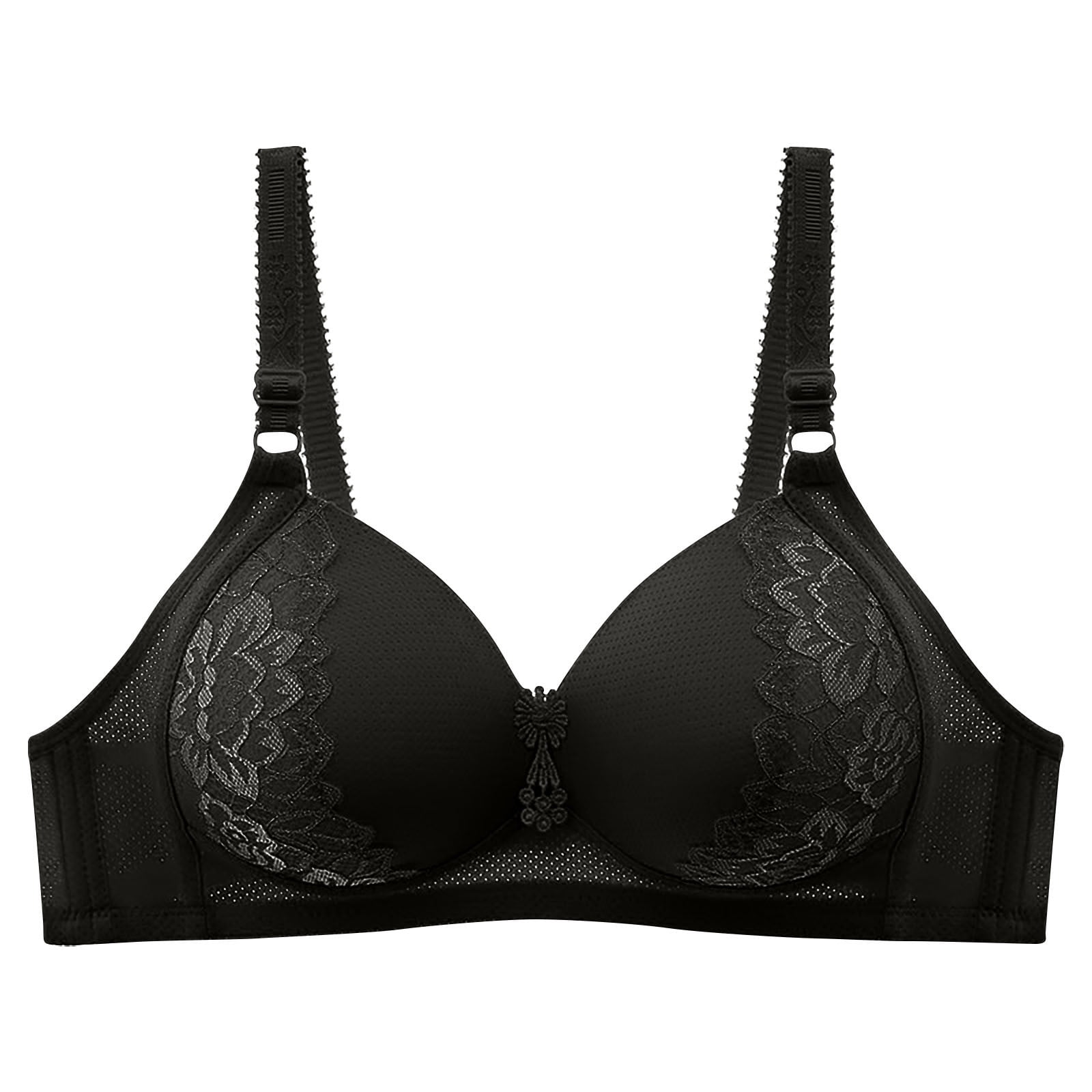 Women's Plus Size Bra Lace Comfort Cotton Bralette Push Up Wireless ...