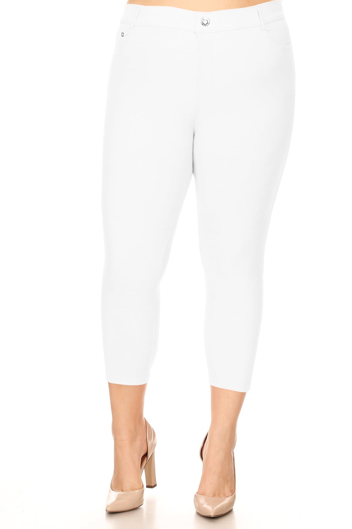 Women's Plus Size Casual Jean Jegging Pants Stretchy Comfort Pocket XL ...