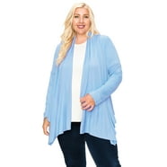 Cueply Women's Plus Size Cardigan Long Sleeve Lightweight Sheer Open ...