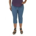 Women's Plus-Size Comfort No Gap Waistband Denim Capri - Walmart.com
