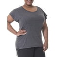 Women's Plus Size Crossback Drawstring Mesh Top - Walmart.com