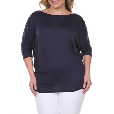 Women's Plus Size Dolman Top - Walmart.com