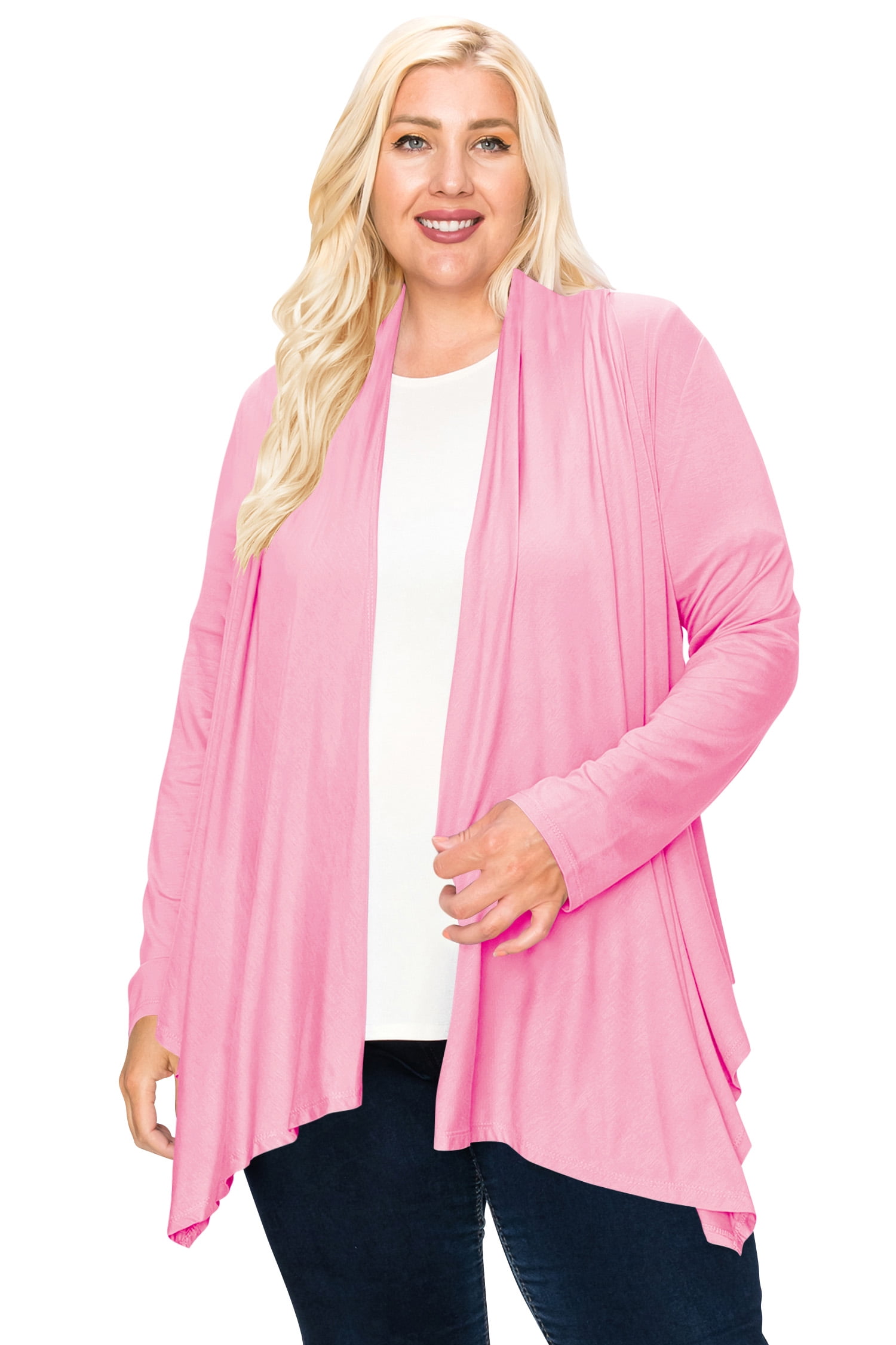 MOA COLLECTION Women's Plus Size Comfortable & Chic Plus Size Cardigan ...